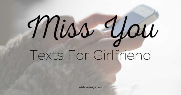 Sweet Miss You Text Message for a long-distance Girlfriend